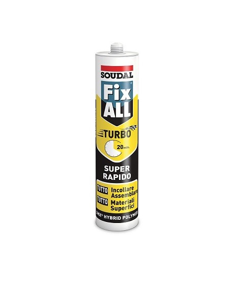 Silicone sigillante FIX ALL TURBO BIANCO 290ml ibrido/MS Polymer SOUDAL